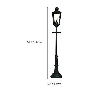 BESPORTBLE 1:12 Mini Street Light Model Dollhouse Solar Lamp Post Lights Outdoor Pathway Lantern Post Fairy Garden Decorations