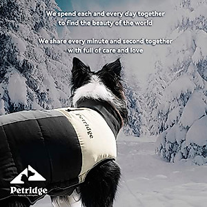 Petridge Dog Coat Cold Weather Jacket Warm Winter Clothes for Medium Large Dogs (Navy 60)