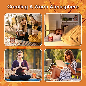 Fall Candle Set, Fall Scented Candles for Home, 4 Pack 36oz Soy Autumn Candles, Fall Gifts for Women, Fall Scents of Spiced Pumpkin/Cinnamon Clove/Apple Pie/Hello Fall