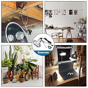 EP Clamp Lamp Light with Detachable 5.5 Inch Aluminum Reflector, 60 Watt E26 Socket (No Bulb Included), 6 Foot 18/2 SPT-2 Cord Cord, 2 Pack