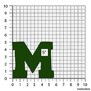 Sweet Prints Inc Varsity Letter M Cookie Cutter - Dishwasher Safe