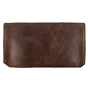 Hide & Drink, Large Female Wallet Handmade from Full Grain Leather - Bourbon Brown