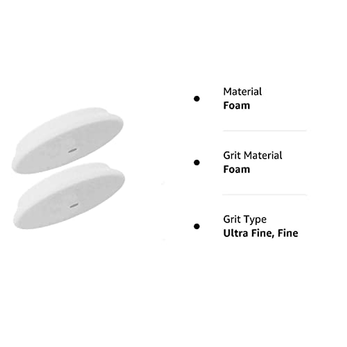 RUPES D-A Ultra Fine High Performance Fine Polishing Foam Pad 2-Pack, 4inch Face, 3inch Backing