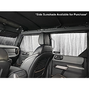 YelloPro Auto YelloPro Custom Fit Reflective Front Windshield Sunshade for 2021 2022 2023 2024 Ford Bronco SUV - (Nor for Sport Model), Sun Protection UV Reflector Accessories [Made in USA]