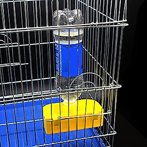STOBOK Bird Cage Water Dispenser Feeder: 2PCS Parrots Cage Automatic Water Bowl Double Mouth Waterers for Poultry Parrot Pigeon Parakeet Budgie