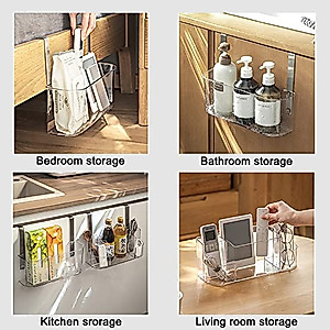 HIEEY 2 PACK Over the Cabinet Door Organizer Holder,Wall Mounted Storage Rack Hanging Shelf for Kitchen Cabinet, Cupboard, Pantry Door or Bathroom Shower Cosmetic