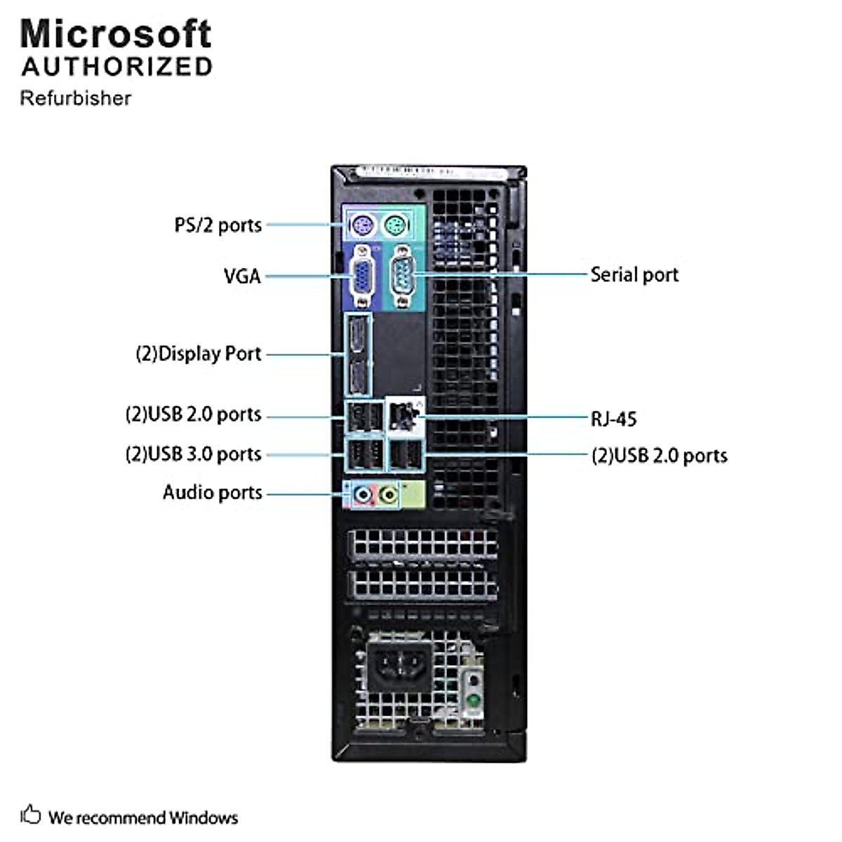 Dell 7020 Business High Performance SFF Desktop Computer PC (Intel Core i5 4570 3.2GHz,16G DDR3,240G SSD,DVD,WIFI,HDMI,DP Port,VGA,USB 3.0,Bluetooth 4.0,W10P64)(Renewed)