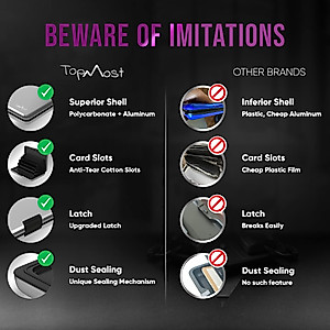 TopMost Aluminum Wallet, Card Case Wallet, Metal RFID Credit Card Holder for Men & Women, 6 Cotton Slots for 12 Cards And Bills, Rfd Protective (Purple)