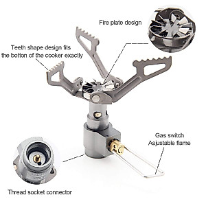 BRS Ultralight Camping Gas Stove Outdoor Gas Burner Cooking Stove Portable Folding Titanium Atove 25g