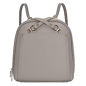 Miztique - The Daisy Purse for Women, Soft Vegan Leather Shoulder Strap Bag or Convertible Backpack - Taupe