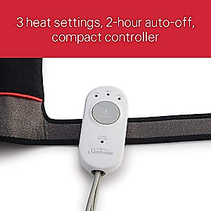 Sunbeam Heating Pad Wrap for Joint Pain Relief with Frozen Pack, Auto Shut Off and Moist Heating Option, Black/Grey