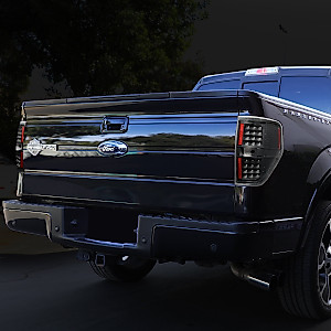 DNA MOTORING TL-F15009-LED-BK-CL LED Tail Light Assembly Driver & Passenger Side [Compatible with 09-14 Ford F150]