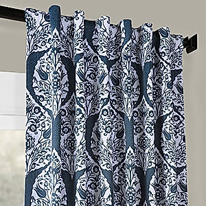 HPD Half Price Drapes Printed Room Darkening Curtains for Living Room & Bedroom 50 X 96, BOCH-KC108B-96 (1 Panel) Woodcut Green