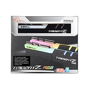 G.SKILL Trident Z RGB Series (Intel XMP) DDR4 RAM 16GB (2x8GB) 3200MT/s CL14-14-14-34 1.35V Desktop Computer Memory UDIMM (F4-3200C14D-16GTZR)