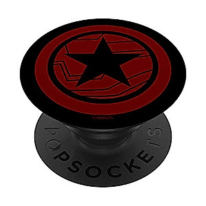 Marvel The Falcon And The Winter Soldier Bucky Red Logo PopSockets PopGrip: Swappable Grip for Phones & Tablets