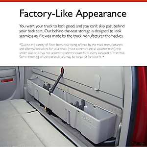 DU-HA Behind-the-Seat Storage Fits 00-07 Chevrolet/GMC Silverado/Sierra Heavy Duty Crew Cab, Black, Part #10013