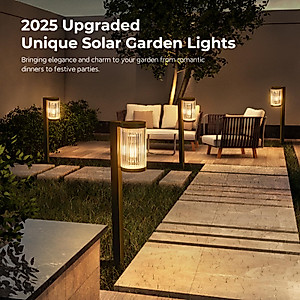 ELECLINK Solar Pathway Lights Outdoor, 6 Pack Upgraded Outdoor Solar Lights for Outside Super Bright Up to 12Hrs, IP65 Waterproof Solar Garden Lights for Yard Landscape Path Walkway Decoration