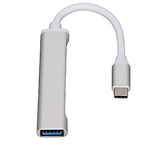 USB C Hub,4 in 1 High Speed USB Docking Station,USB Splitter with with 4 USB Port,USB Extender,Compatible for USB C Laptops/Phones/Keyboard/Printer/Tablet(Silver)