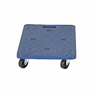 Vestil POS-1624 Plastic Dolly with Molded Handle, 220 lbs Capacity, 23-3/8" Length x 15-1/2" Width x 4-1/2" Height Deck