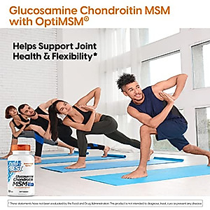 Doctor's Best Glucosamine Chondroitin MSM with OptiMSM, Supports Healthy Joint Structure, Function, & Comfort, Non-GMO, Gluten Free, Soy Free, 360 Count
