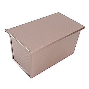 Loaf Pan,DEWIN Loaf Pan with Lid for Baking Bread Nonstick Corrugated Steel Bakeware Mould for Oven Kitchen