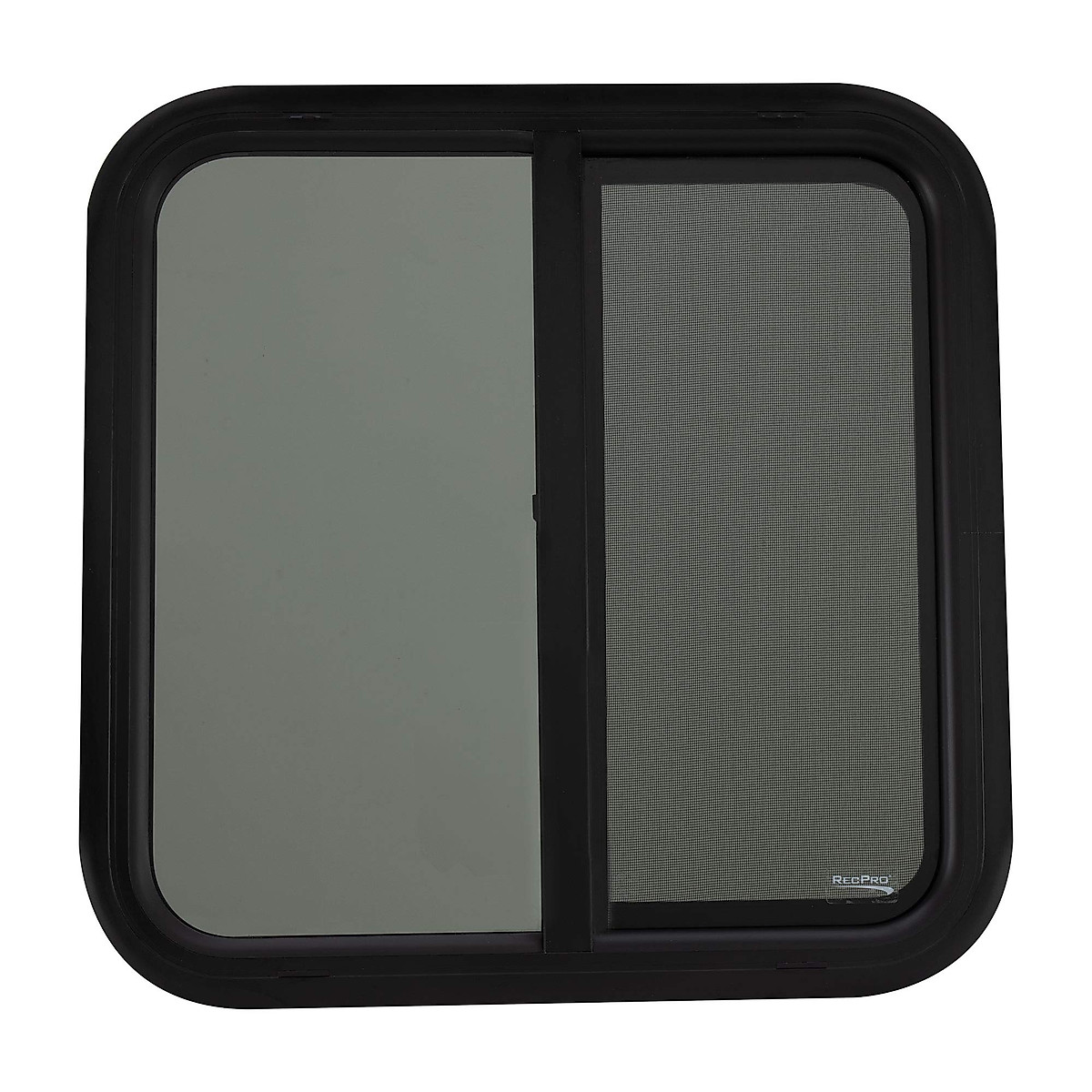 RecPro RV Window | 24" W x 24" H | Teardrop Horizontal Slide | RV Window Replacement | Optional 1 1/2" Trim (2 Windows, with Trim Kit) | Made in USA