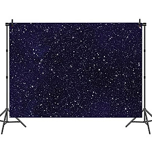 HQM 8x6FT Soft Fabric/Polyester Backdrop Night Sky Star Universe Space Starry Photo Background Boy or Girl Birthday Party Decor Banner