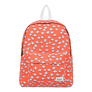 Roxy Women's Sugar Baby Canvas Backpack, Tiger Lily Flower Rain, One Size