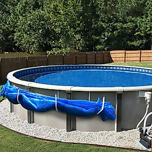 5PCS Pool Solar Cover Holder-U-Shaped Tube Set Keep Pool Cover Away from The Ground-Solar Cover Hooks for Above-Ground Swimming Pool Solar Blankets Storage