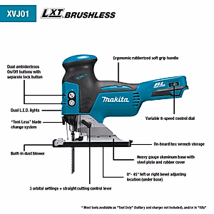 Makita XVJ01Z 18V LXT Brushless Barrel Grip Jig Saw