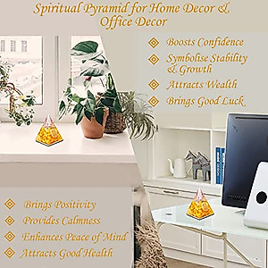 Orgone Pyramid of Success, Citrine Orgonite Pyramid is Healing Crystals for Wealth & Wisdom and Orgonite Pyramid help in Healing Meditation