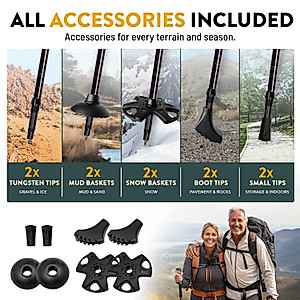 Hiker Hunger Carbon Fiber Trekking Poles | Collapsible Walking Sticks for Travel | Walking Poles for Women | Hiking Poles for Men | Hiking Sticks | Walking Stick - 3k Black & Green Cork