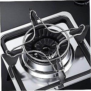 RORPOIR 2pcs Gas Stove Bracket Wok Pan Support Stand Milk Pot Grate Gas Stove Trivet Stainless Steel Saute Pan Oven Pans Kitchen Utensil Holder Gas Stove Support Rings Gas Stove Supports