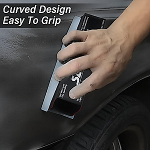 Upgrade Sanding Block Kit 7PC with TearBlock and Sandpaper, Wet or Dry Auto Body Sanding Blocks for Automotive Woodworking Bodywork, Light, Hard, Flexible