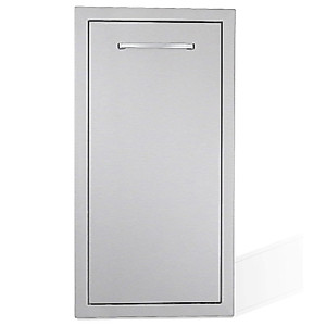 PUNCTN Outdoor Kitchen Drawers 14Wx27Hx20D Inch, Outdoor Kitchen Trash Drawer Storage, Pull-Out Tray Stainless Steel Trash Drawer with Handle for Outdoor Kitchen BBQ Island