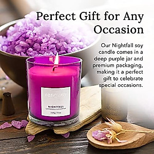 Candle Gifts for Women - Lavender Scented Candle for Home - Purple, Long Burning Soy Candle (40+ hrs / 8 oz) - Lavender & Eucalyptus