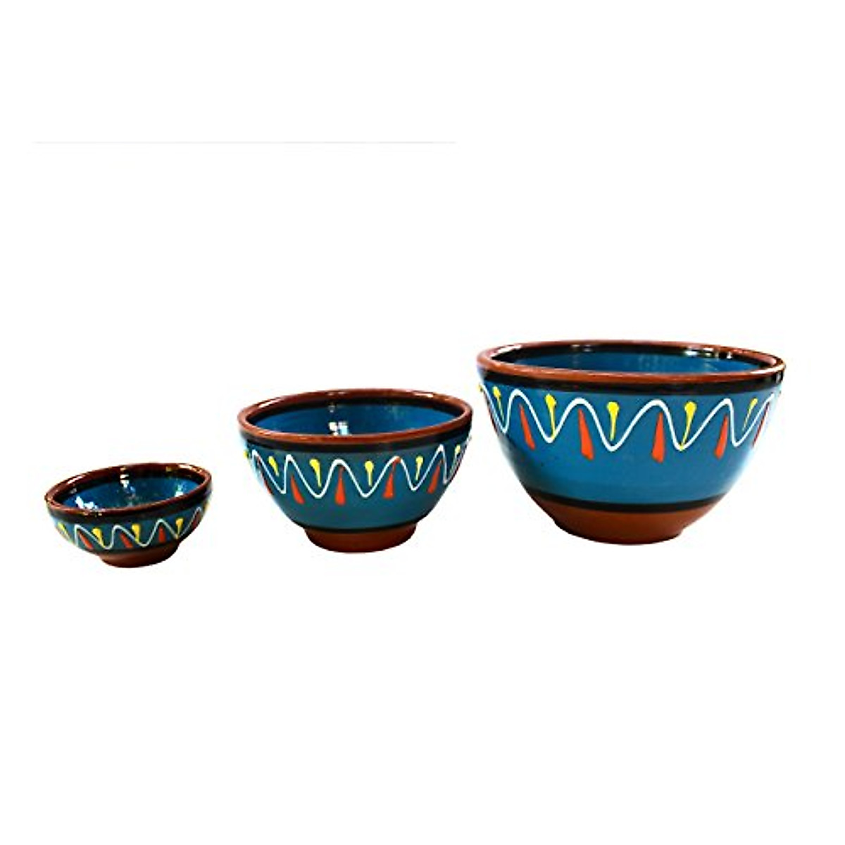 Cactus Canyon Ceramics Spanish Terracotta 5-Piece Small Salsa Bowl Set (European Size), Multicolor