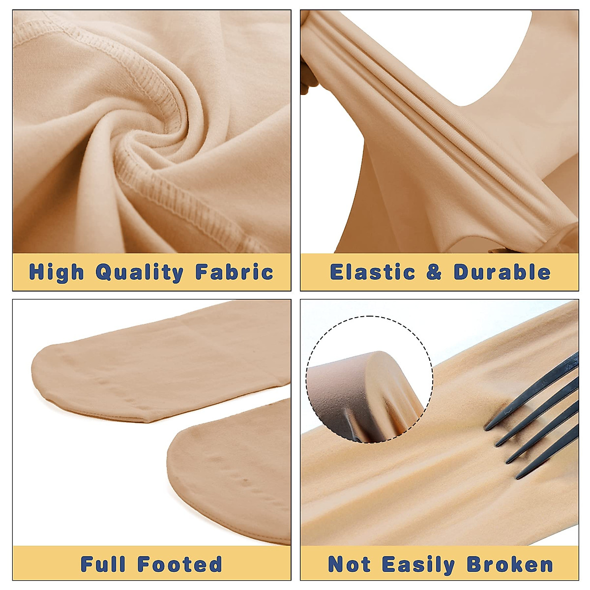 THMEVOK Ultra Soft Ballet Tights - Breathable, Opaque, Footed Tights for Toddler Girls - Warm, Elastic Stockings for Girls 1-3T - Nude