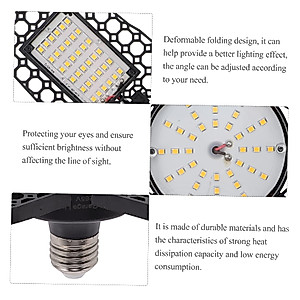 Gadpiparty Garage Light Led Shop Light Led Light Fixture Led Bulb Led Ceiling Light Ceiling Light Bulbs Deformable Garage Lamp Workshop Led Light Led Panel Warehouse Lights Plastic