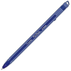 AZOR Pin Point Blue Fine Point Writing Pens 0.7mm with Hole for Retractable Cord, Chain, Clipboard or Countertop – Pack of 12