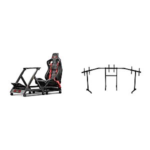 Next Level Racing GTTrack Simulator Cockpit (NLR-S009) & Free Standing Triple Monitor Stand (NLR-A010)
