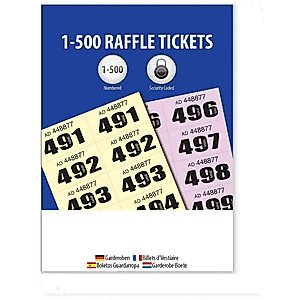 Just Stationery 1-500 Cloakroom Ticket