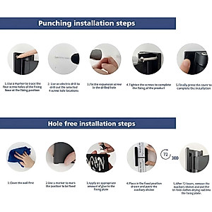 Huilefu Wall Mounted Clothes Drying Rack Upgrade and Thicken Aviation Aluminum,Collapsible,Foldable Space Saving Laundry Hanger - Trifold Expandable,Retractable Heavy Duty Clothing Rack