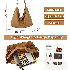 BASICPOWER Canvas Messenger Bag, Hobo Crossbody Shoulder Large Tote Bags Lightweight for Women and Men, Army Green