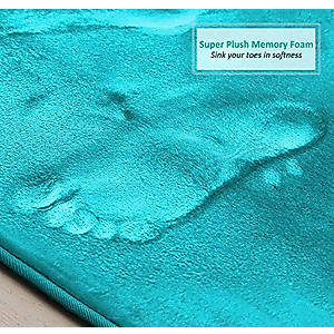 Clara Clark Bathroom Rugs, Ultra Soft Non Slip and Absorbent, Set of 2 Memory Foam Bath Mats.