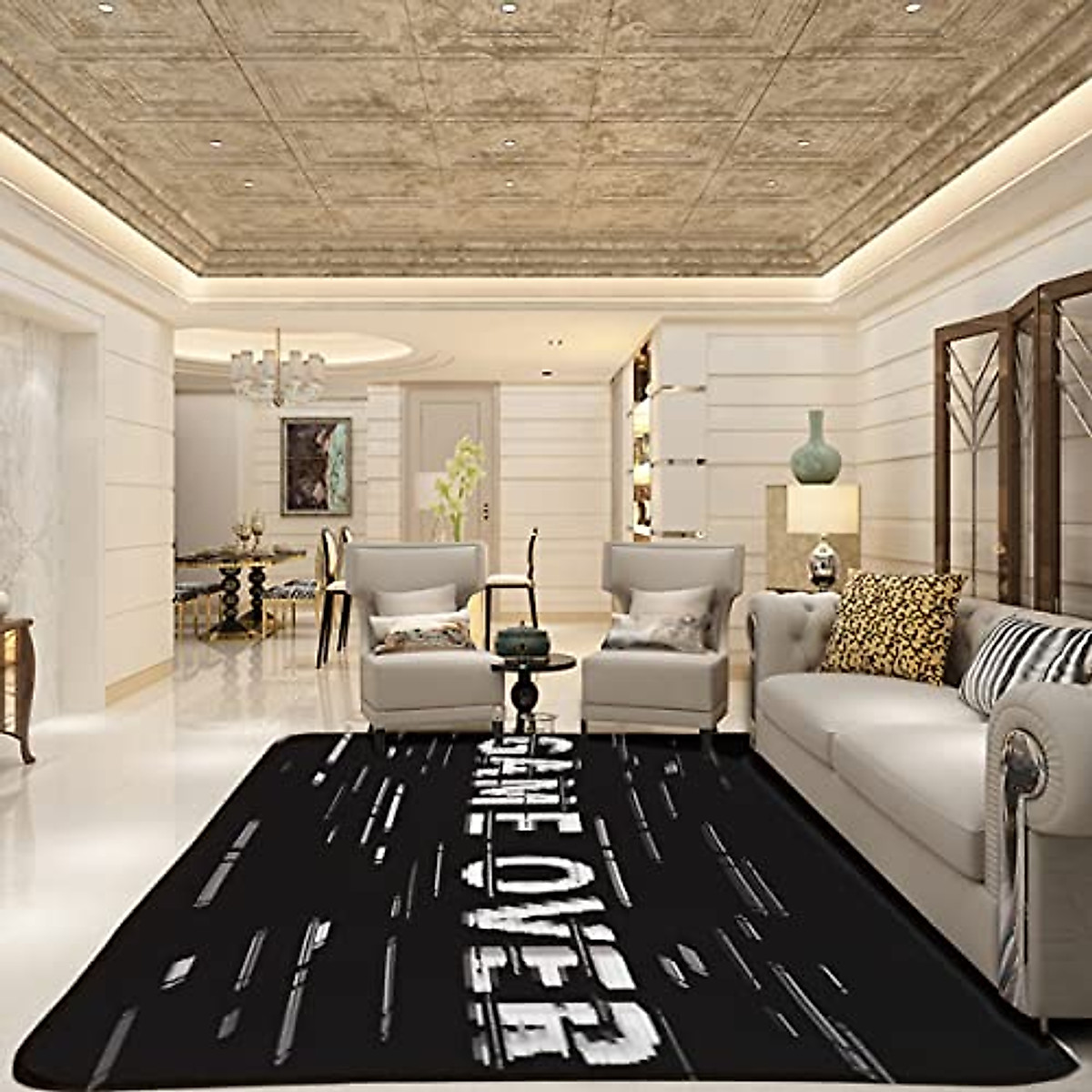 LUCKYLEI Large Game Area Rugs 3D Gamer Carpet Decor Game Printed Living Room Mat Bedroom Controller Player Boys Gifts Home Non-Slip Crystal Floor Polyester Mat 63x94inch