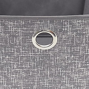 Home Basics Non Woven Large Open Cube Storage Bin Tapered Sides | Folds Down for Easy Storage | Grommet Metal Dual Handles | Graphic Print Design