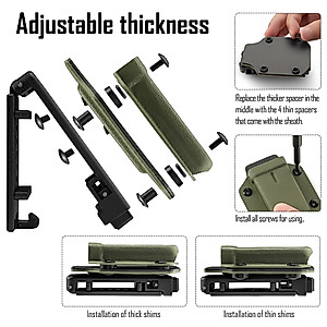 TACTICAL GEEK TX3 Multi-Tool Sheath, Multi Tool Holster, Thickness Adjustable Multi-Tool Holder with Back Clip for Belt, Multi-Tool not Included(Green)