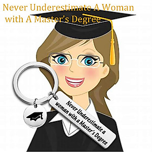 FOTAP Graduation Keychain Graduation Congrats Gift College Grad Gift New Grad Jewelry Gift (Master’s Degree Key)