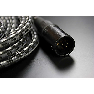 7 Pin XLR 20ft Female to Male Vacuum Tube Microphone 20' Cable Cord Black Tweed
